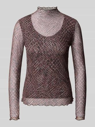 Zero Langarmshirt mit Mesh Rollsaum