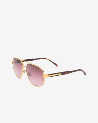 Isabel Marant Lunettes Pilot Clero - Femme - Jaune Dor&eacute; / Marron Violet - - Isabel Marant