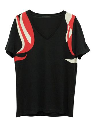 Alexander McQueen t-shirt imprim&eacute; spirale - Noir