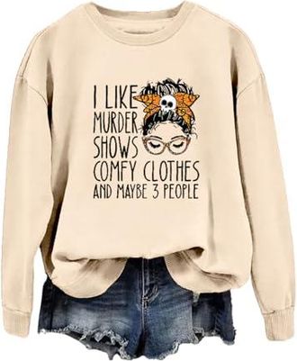 Generic Sweat &agrave; capuche d&eacute;contract&eacute; &agrave; manches longues et col rond pour femme Motif feuille d&eacute;rable canadienne printemps 2026, beige, XXL