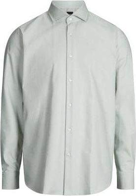 HUGO BOSS Chemise droite en coton m&eacute;lang&eacute;