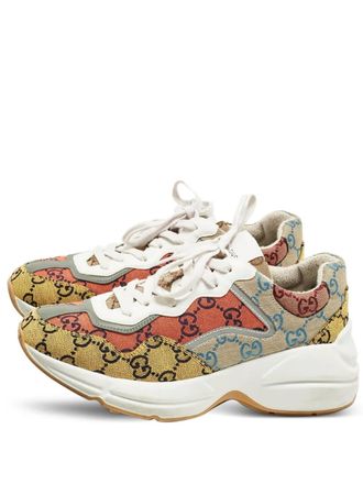 Gucci Rhyton Sneakers mit Schn&uuml;rung - Nude