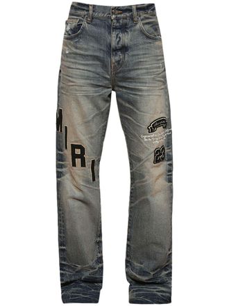 Amiri jean &agrave; effet-us&eacute; - Bleu