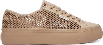 Calvin Klein Sneakers Vulc Flatf Lace Up Lin Mesh HW0HW02971 Beige