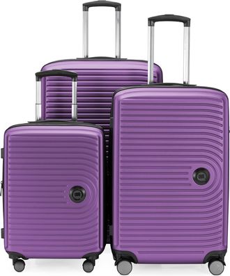 HAUPTSTADTKOFFER Mitte - 3er Kofferset + Digitaler Luggage Tag - Reisetrolleys 55/68 / 77 cm + Kofferanh&auml;nger mit QR-Code, 4 Doppel-Rollen, Hartschale ABS, XL-Volumene