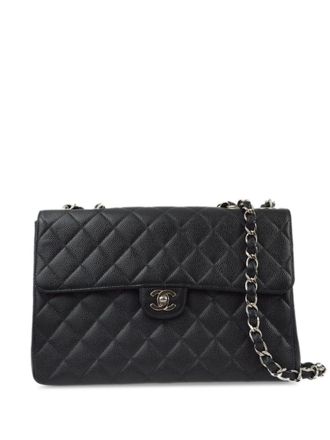 Chanel sac porté épaule Jumbo Classic Flap (2000) - Noir