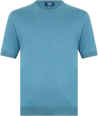 Fedeli Homme, Pulls, Bleu, Taille: L Pull &agrave; Manches Courtes