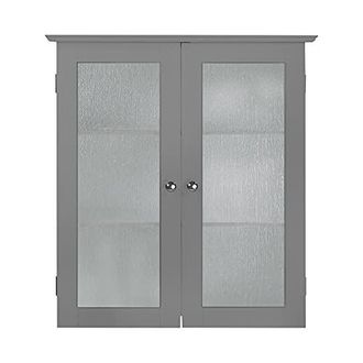 Teamson Home Placard Mural de Salle de Bain Armoire de Rangement Gris Connor EHF-581G