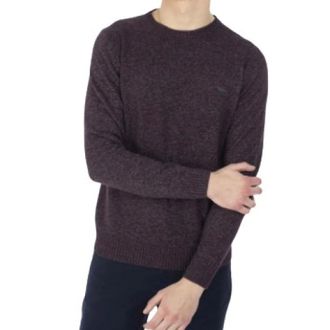 Harmont & Blaine Homme, Pulls, Rouge, Taille: 3XL Pull Bordeaux avec broderie emblématique Bassotto