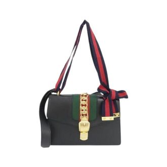 Gucci Sac bandouli&egrave;re en cuir Sylvie Pre-owned - Femme - Pre-owned - Noir - Taille: ONE Size
