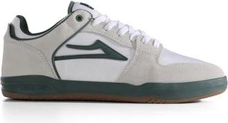 Lakai Telford Low Skate Chaussures pour homme - Chaussures de skateboard pour homme, Daim blanc Cordura Spruce, 46 EU