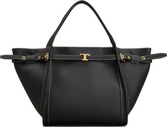 Tod's Femme, Sacs, Noir, Taille: ONE Size T Timeless Shopping Bag