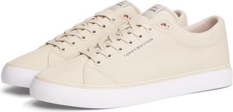 Tommy Hilfiger Sneaker TOMMY HILFIGER HARLEM CORE II CVS, Herren, Gr. 40, beige, Baumwolle, unifarben, Basic, Schuhe Sneaker, Freizeitschuh, Halbschuh, Schn&uuml;rer mit 