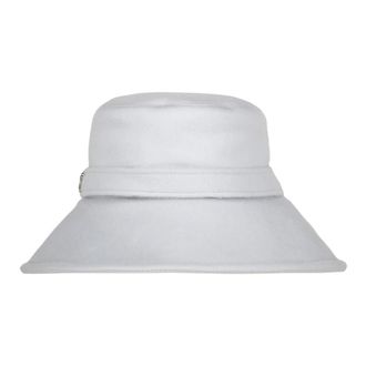 Alberta Ferretti M&uuml;tze aus reiner Wolle mit Logo - - Accessories - Damen - Grau - ONE SIZE