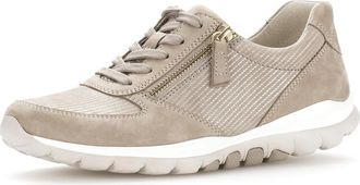 Gabor Damen Low-Top Sneaker, Frauen Halbschuhe,Plateausohle,straßenschuhe,Strassenschuhe,Sportschuhe,Turnschuhe,Muschel/leinen,38.5 EU / 5.5 UK