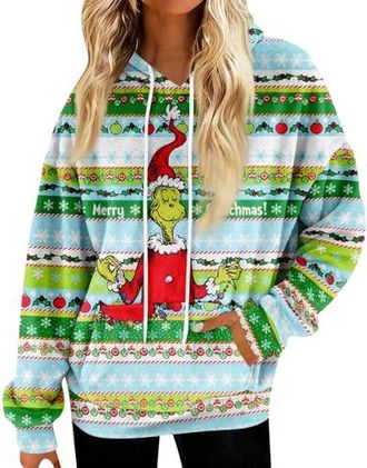 Generic Le Grinch Sweat A Capuche Femme Femmes Oversize Vêtements Pull Hiver Pulls Moche Pyjama Vetement Christmas Polaire Sweatshirts De The 2025 Pilou Adult