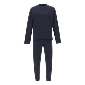 HUGO BOSS Ensemble long de No&euml;l - Homme - V&ecirc;tements de nuit et de d&eacute;tente - Bleu - Taille: M
