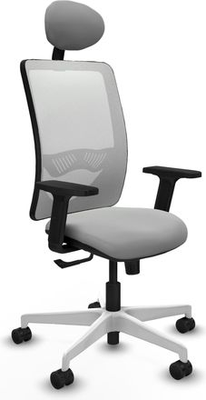 Piqueras y Crespo Stuhl geeignet f&uuml;r die Arbeit von Zulema mit 2D-Armen, h&ouml;henverstellbarer Lendenwirbelst&uuml;tze und festem Kopfteil, ausgestattet mit 3 Positionen und Sc