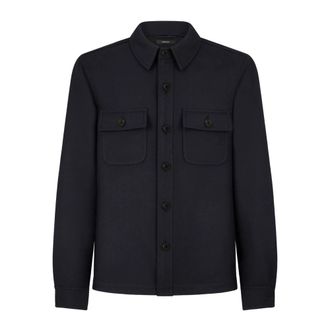 Tom Ford Leichte Woll-Harrington-Jacke mit doppeltem Schlitz - - Jackets - Herren - Blau - M