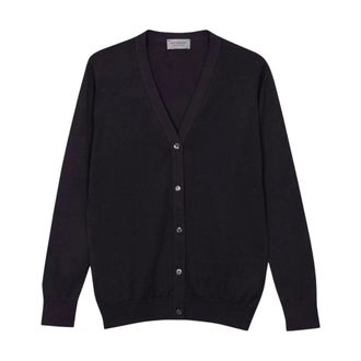 John Smedley Yasmin V-Ausschnitt Cardigan - - Knitwear - Damen - Blau - S