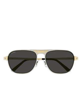 Cartier lunettes de soleil &agrave; monture carr&eacute;e - Or