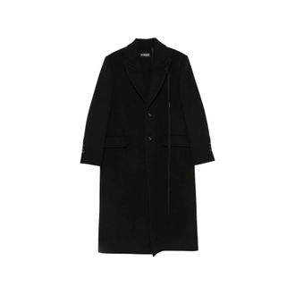 Ann Demeulemeester Femme, Manteaux, Noir, Taille: 36 FR Manteau droit