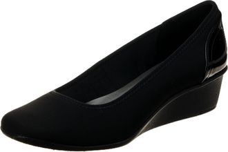 Anne Klein Sport Damen Wisher Stoff Keilabsatz Pumps, schwarz, 35.5 EU