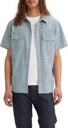 Levi's Shirt Herren, Vander Denim Railroad Stripe, XS