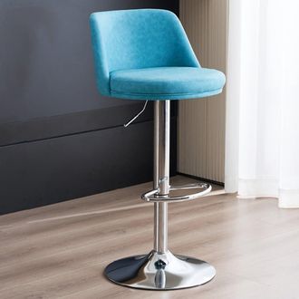 Generic Moderne, h&ouml;henverstellbare Drehhocker aus PU-Leder, armlos, in Tresenh&ouml;he, K&uuml;cheninsel-Fr&uuml;hst&uuml;cksst&uuml;hle mit R&uuml;ckenlehne f&uuml;r Esszimmer, Hausbar, Caf&eacute;, 