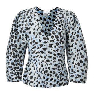 Ganni Bluse Hemd - - Blouses & Shirts - Damen - Blau - L