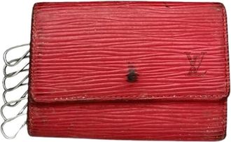 Louis Vuitton unisex, Pre-owned, Rouge, Taille: ONE Size Porte-cl&eacute;s en cuir Pre-owned