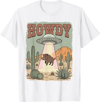 Image UFO Howdy Desert Wild Boar T-Shirt