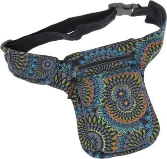 Guru Shop Stoff Sidebag & G&uuml;rteltasche, Goa G&uuml;rteltasche - Schwarz, Unisex - Erwachsene, Baumwolle, 27x20x4 cm