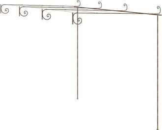 Les Tendances Pergola de jardin Marron antique 4x3x2,5 m Fer