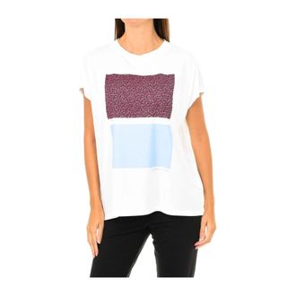 Calvin Klein T-Shirt mit Kurzen &Auml;rmeln und Geripptem Rundhalsausschnitt - - Tops - Damen - Mehrfarbig - XS