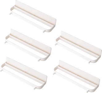 DOITOOL 5 St&uuml;ck Teiliges Wand schuhregal aus Beige Selbstklebender Schuhaufbewahrungshalter f&uuml;r Hausschuhe Platzsparend ohne Bohren f&uuml;r Badezimmer Flur und Gl