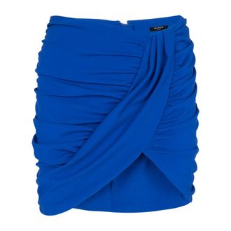 Balmain Drapiertes Jersey-Rock - - Skirts - Damen - Blau - S