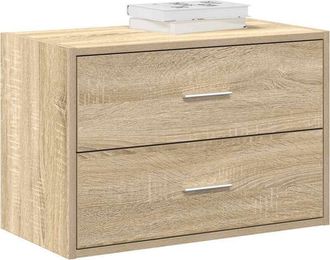 vidaXL Armoire avec 2 tiroirs ch&ecirc;ne sonoma 60x31x40 cm bois ing&eacute;nierie Vidaxl