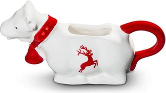 Gmundner Keramik Milchkuh F&uuml;llmenge : 0.16 Liter rubinroter Hirsch Geschirr, handgemacht in &Ouml;sterreich
