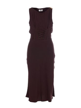 Elisabetta Franchi Robe Au Genou - Marron