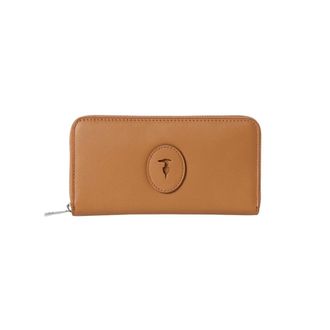Trussardi Femme, Accessoires, Brun, Taille: ONE Size Large Society Zip-Around Wallet