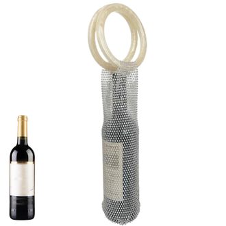 Generico De Vino Tote - Tragbare und wiederverwendbare Netztasche mit Griff aus Harz, f&uuml;r Reisen, Picknick, Weihnachten, Umzug, t&auml;glichen Gebrauch, Versand auf