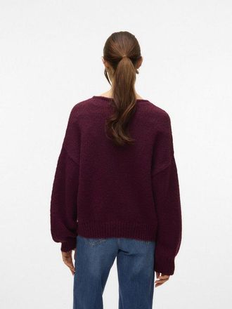 Vero Moda Strickpullover VMLOLLIPOP LS V-NECK PULLOVER BOO