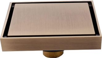 Generic 4,7-Zoll-Duschablauf aus Messing mit Flieseneinsatz, abnehmbarem Deckel und Haarsieb, quadratischer Bodenablauf mit Haarsieb f&uuml;r K&uuml;che, Bad und Garage