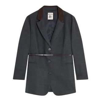 Semicouture Graue Flanelljacke - - Jackets - Damen - Grau - L