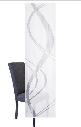 Home Wohnideen Schiebegardine TIBASO, Blickdicht, Jacquard-Stoff, Farbe: Weiß, Maße:, Größe:225 x 57cm