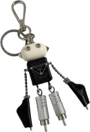 Prada unisex, Pre-owned, Noir, Taille: ONE Size Porte-cl&eacute;s en m&eacute;tal Pre-owned