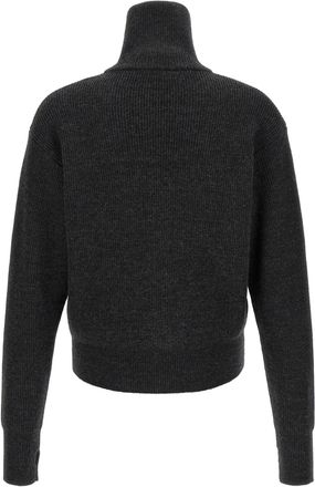 Christophe Lemaire Virgin Wool Ribbed Cardigan - Anthracite