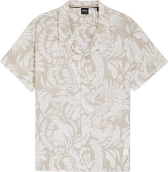 HUGO BOSS Homme, Chemises, Beige, Taille: XL Beach Shirt