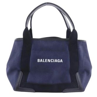 Balenciaga Pre-owned Navy Cabas Canvas Tote Bag - - Pre-owned - Herren - Blau - ONE SIZE